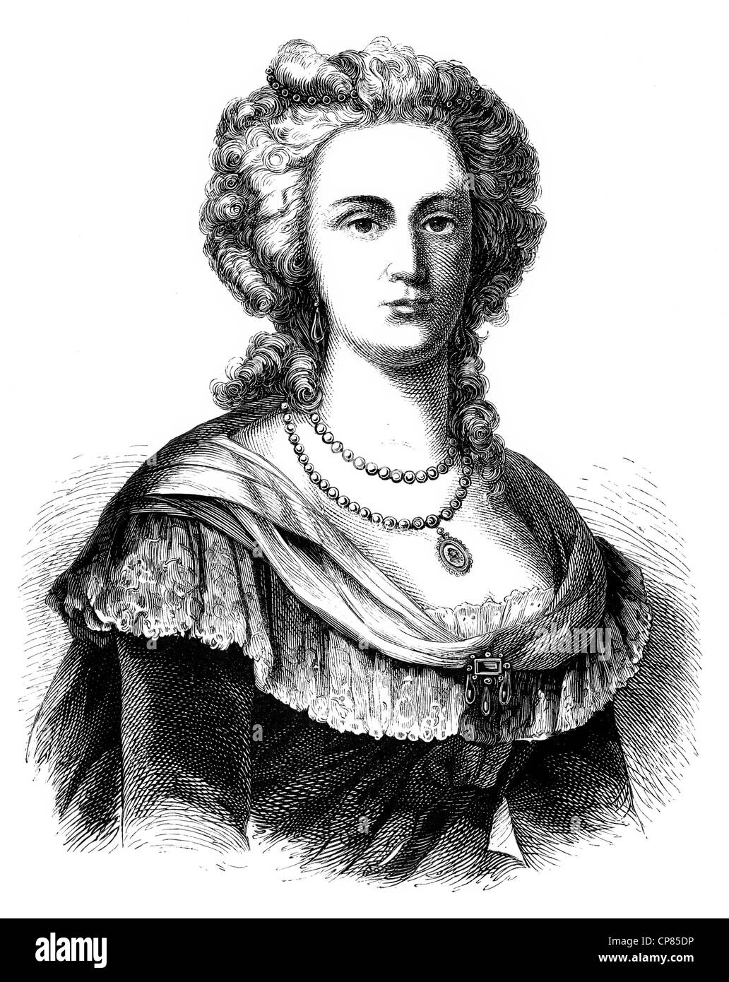 Marie antoinette ou maria antonia josepha johanna Banque d'images noir ...