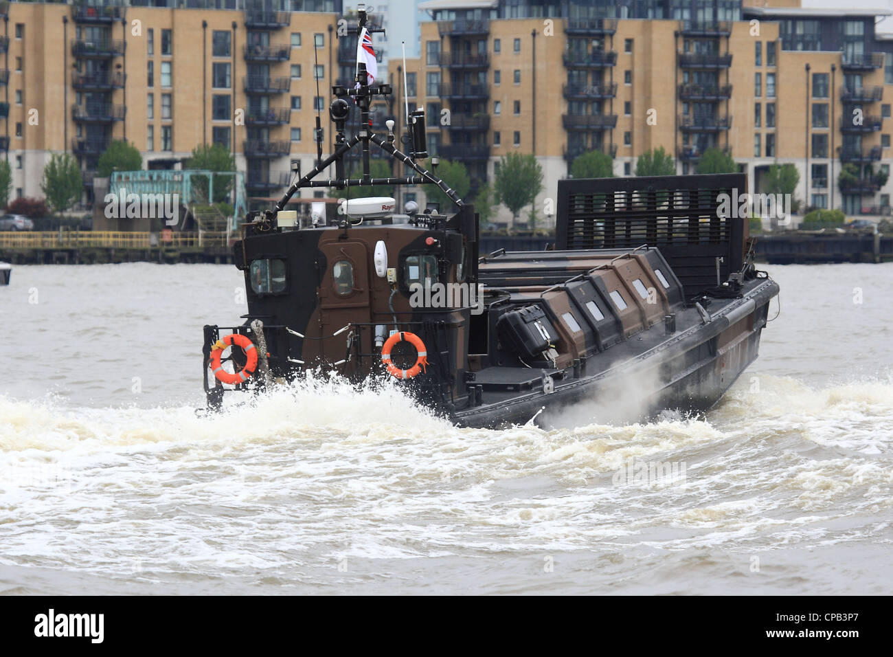 Royal Marines LCVP Landing Craft sur la Tamise dans le cadre de l ...