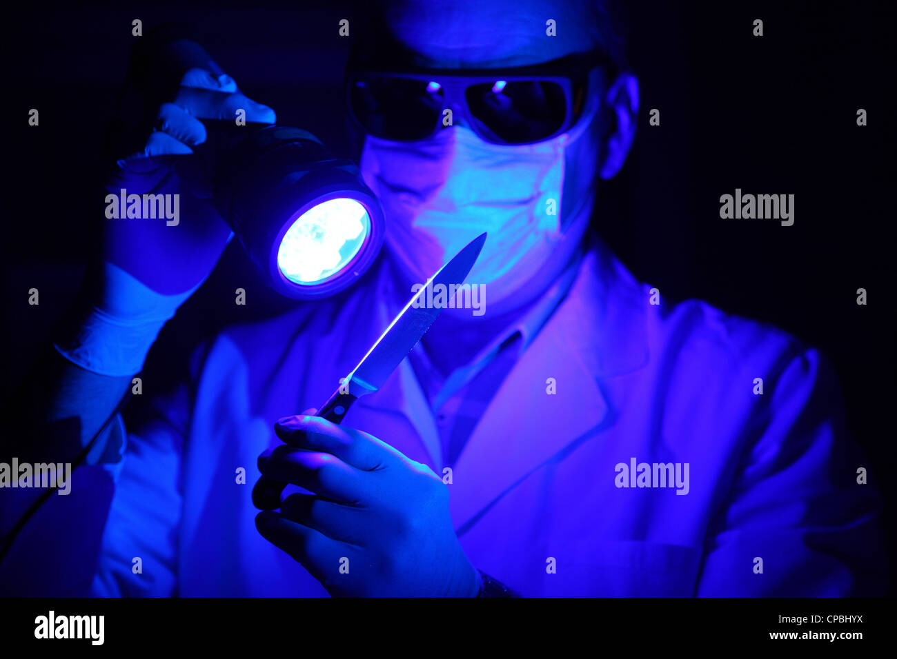 Ultraviolet fingerprint crime scene Banque de photographies et d’images ...
