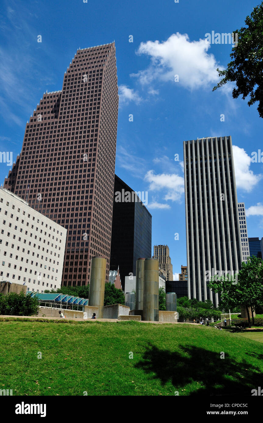 Quartier du centre ville de houston Banque de photographies et d’images ...