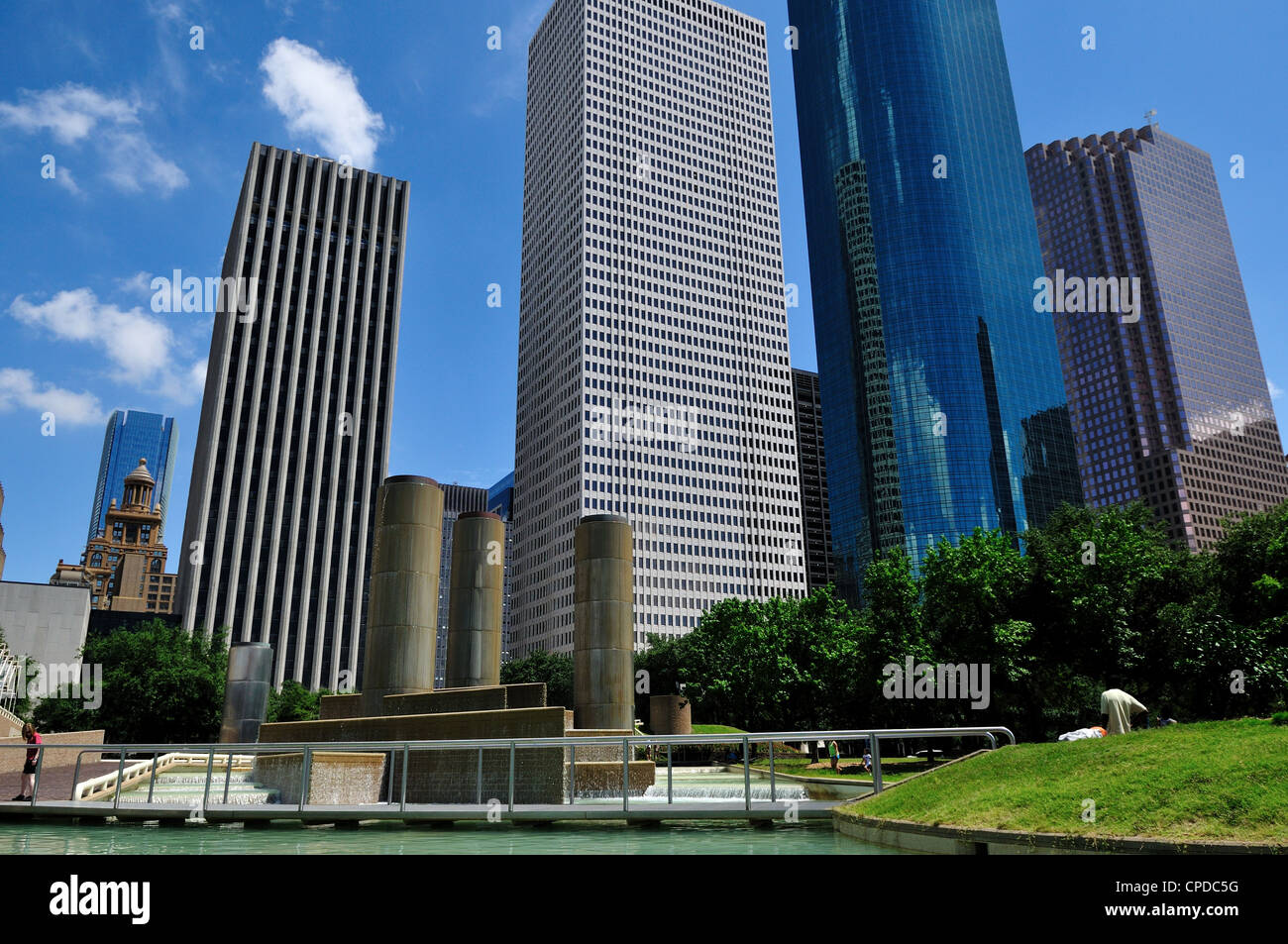 Quartier du centre ville de houston Banque de photographies et d’images ...