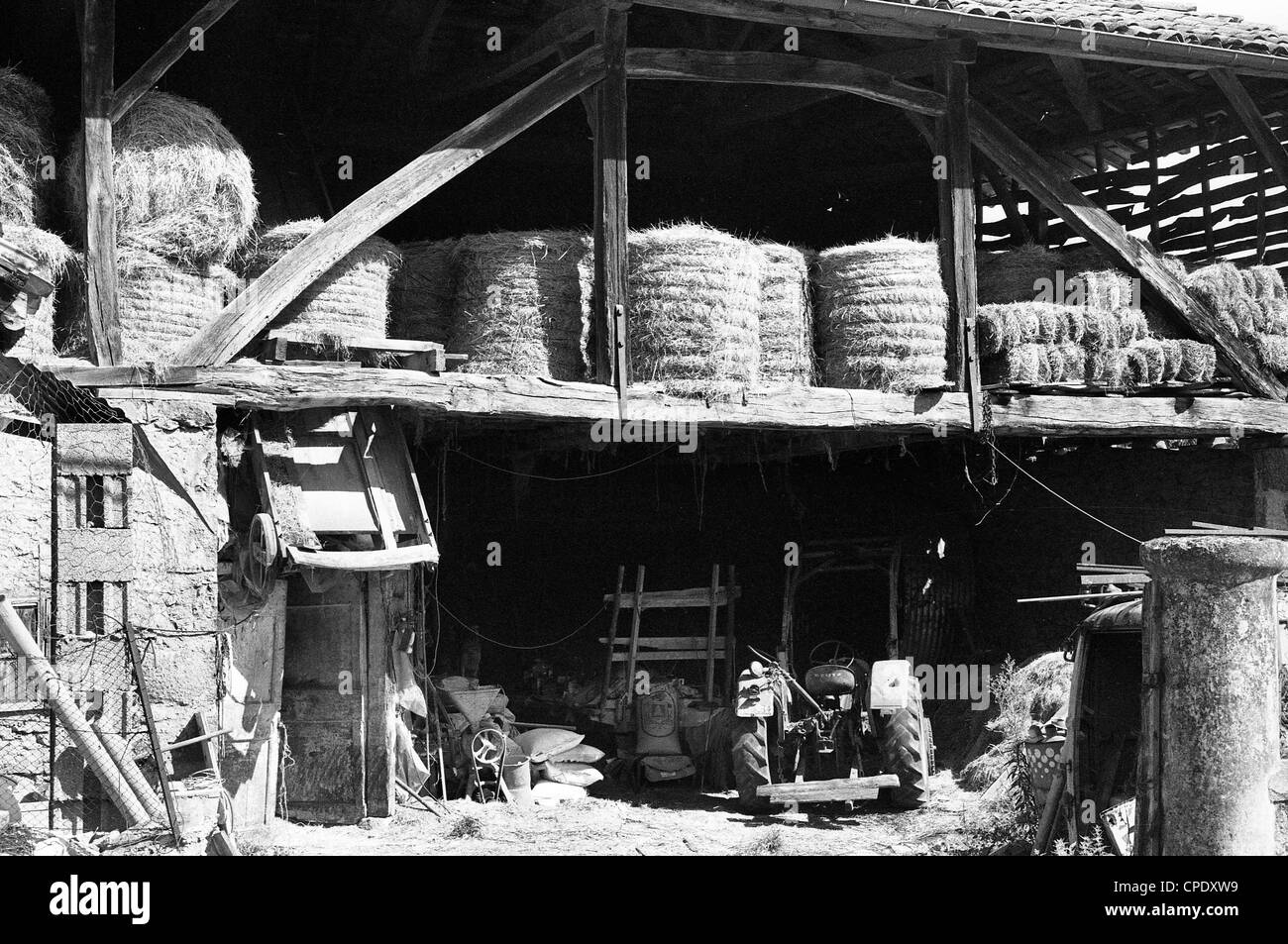 Ferme française Banque d'images noir et blanc - Alamy