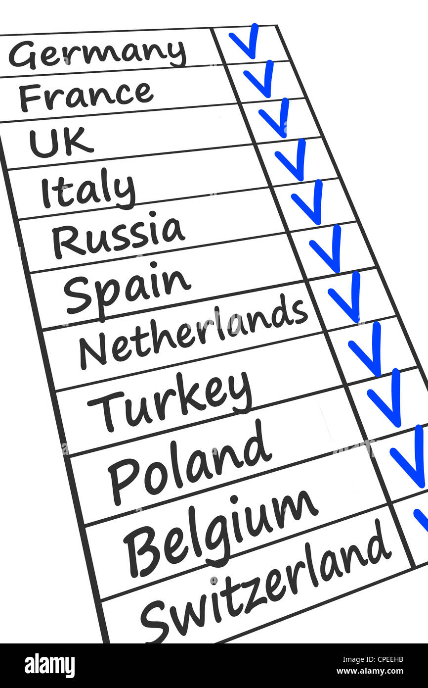 Pays de liste Banque de photographies et d’images à haute résolution ...