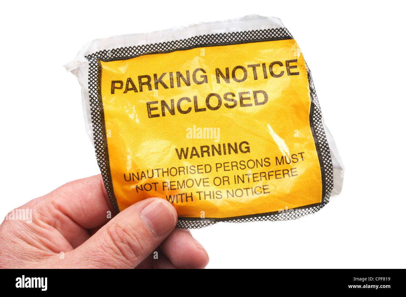 Message de ticket de parking Banque de photographies et d’images à ...