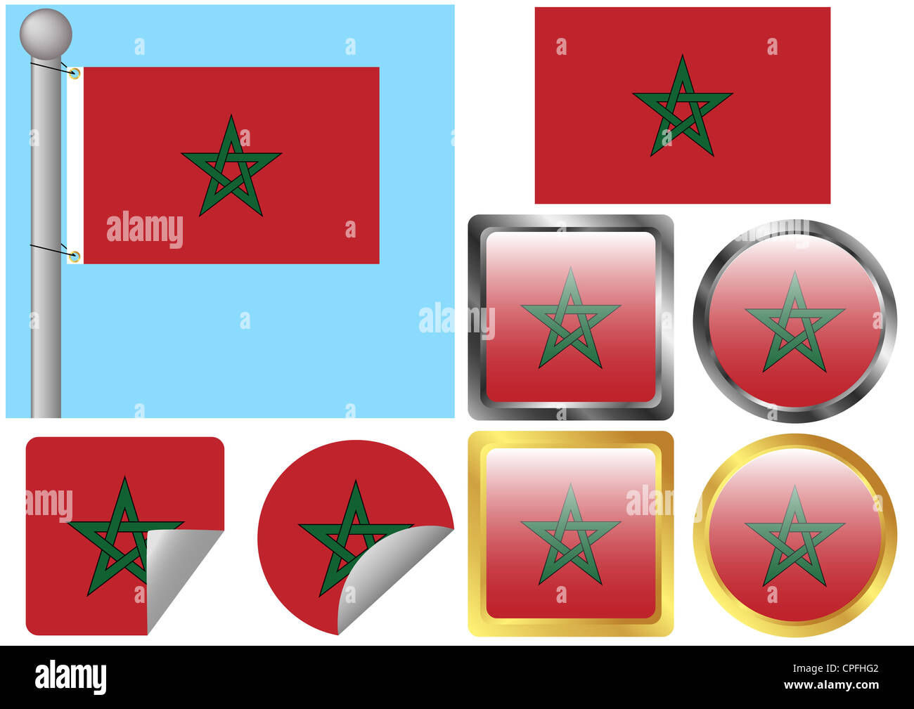 Symbole du maroc rond Banque de photographies et d’images à haute ...