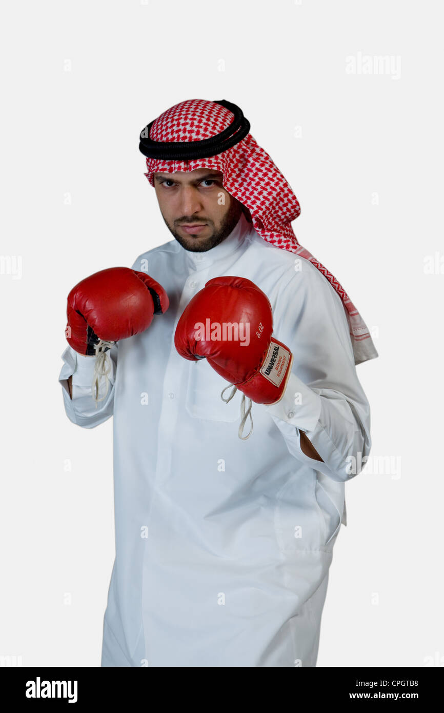 Arab man boxing gloves Banque de photographies et d’images à haute ...