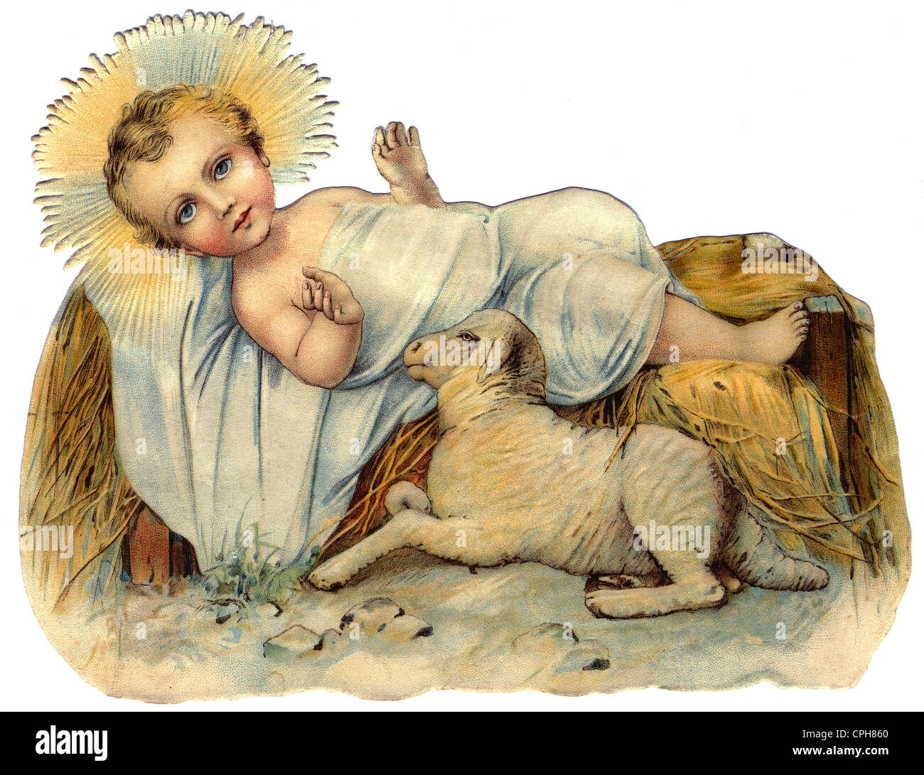 The infant jesus with lamb Banque de photographies et d’images à haute ...