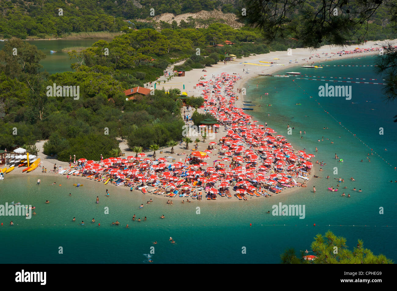 La Turquie, sur la mer Egée, la mer Égée Turque, Antalya, Alanya, plage ...