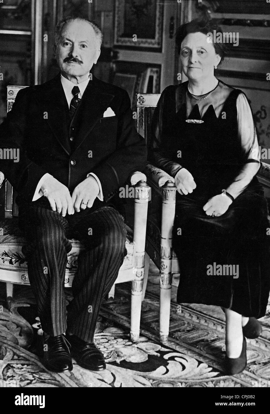Albert lebrun and wife Banque de photographies et d’images à haute ...