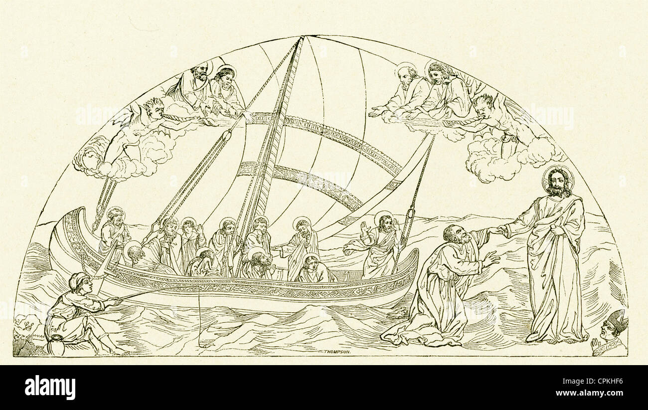 Ce dessin illustre la mosaïque, à la basilique Saint-Pierre au Vatican ...