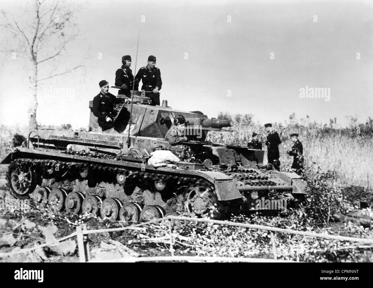 Un panzer tank allemand Banque d'images noir et blanc - Alamy