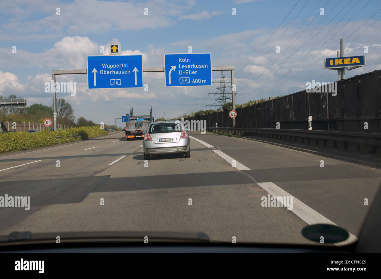 German autobahn direction road signs Banque de photographies et d ...