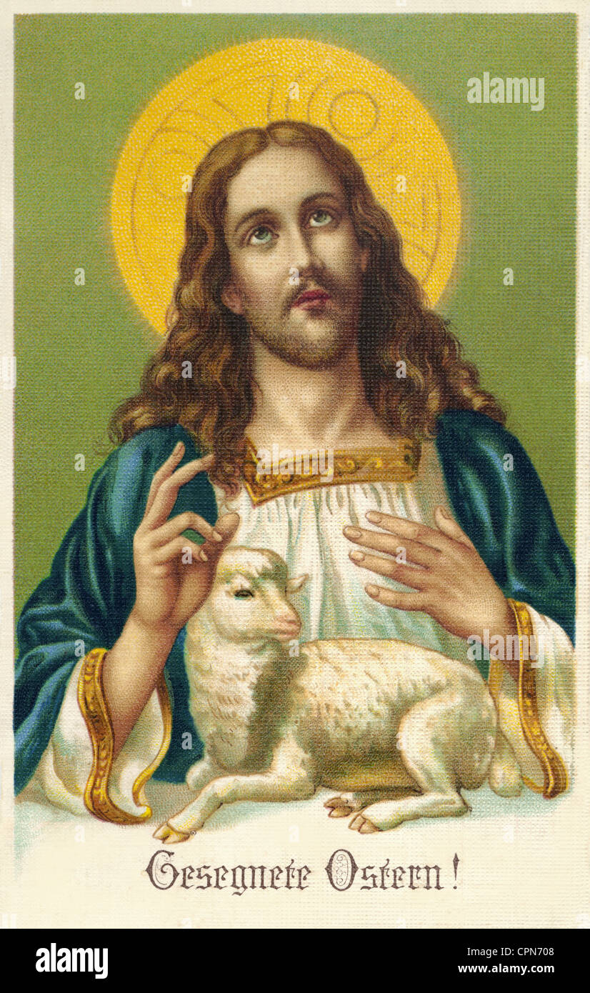 Religion, Christianisme, Pâques, 'Gesegnete Ostern' (Sainte Pâques ...