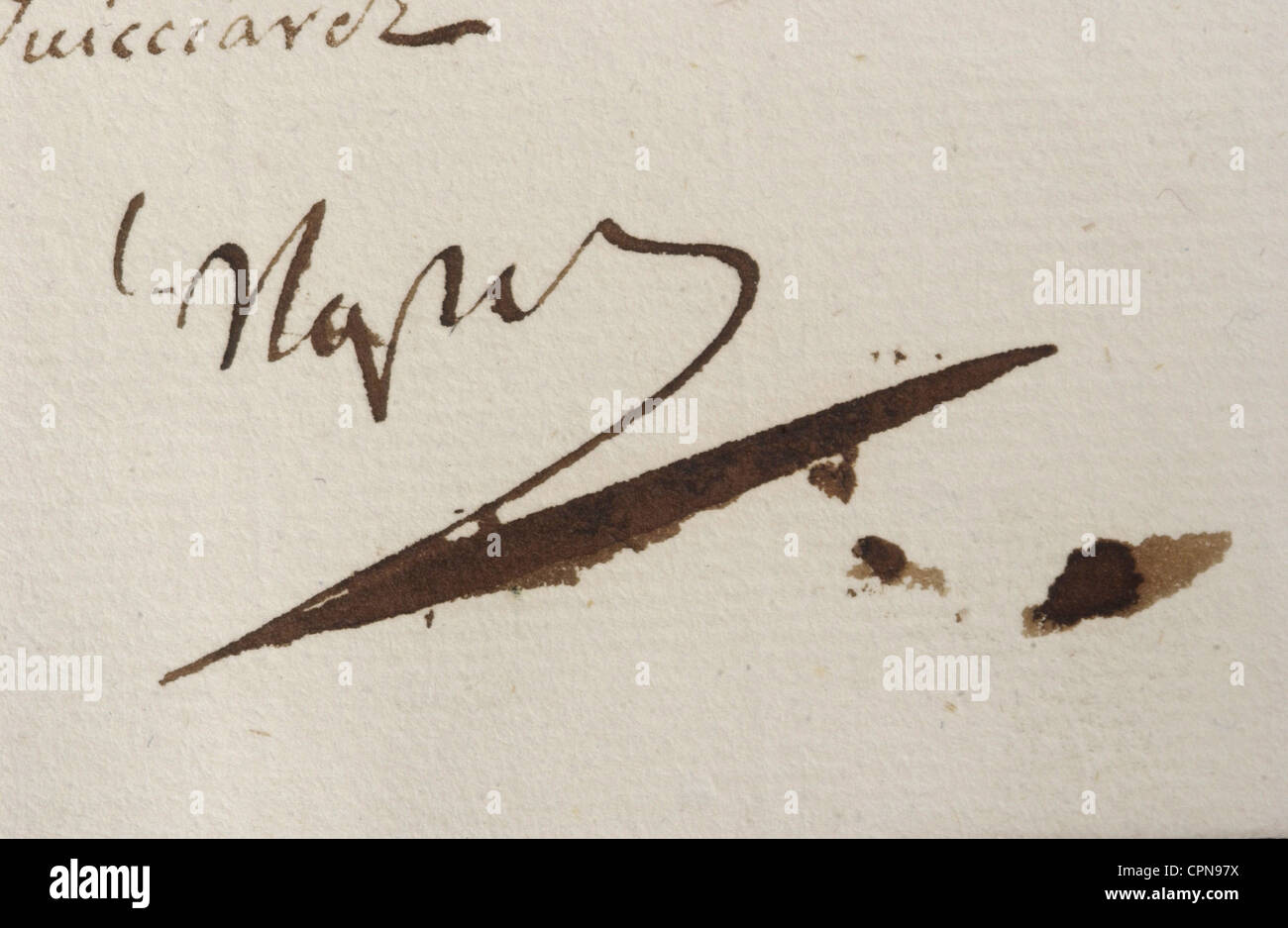 Napoleon signature Banque de photographies et d’images à haute ...