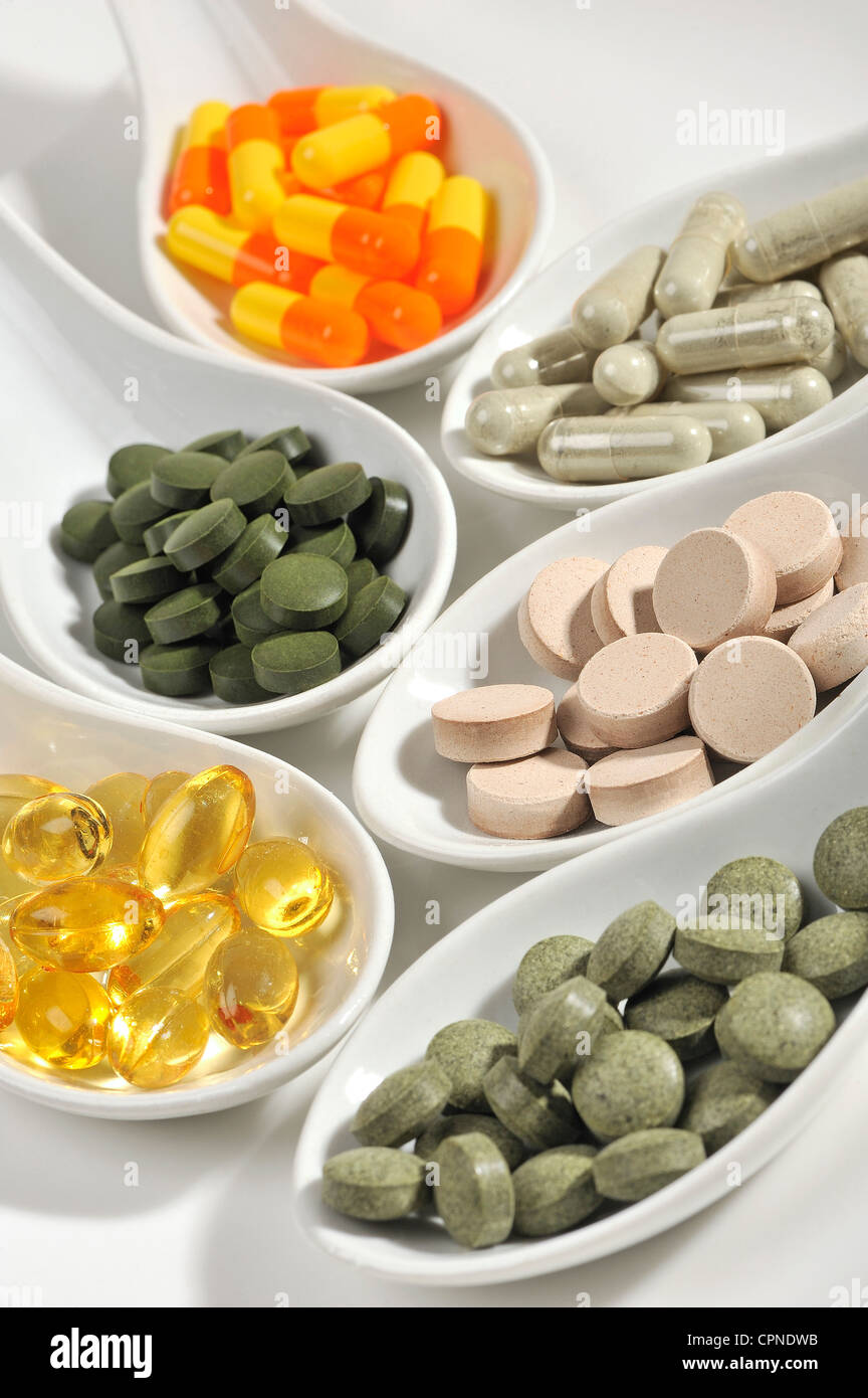 Comprimés de compléments alimentaires Banque de photographies et d ...