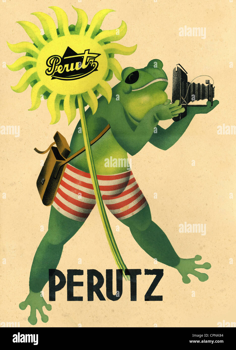 Publicité,panneau publicitaire pour Perutz film photographique,Frog ...