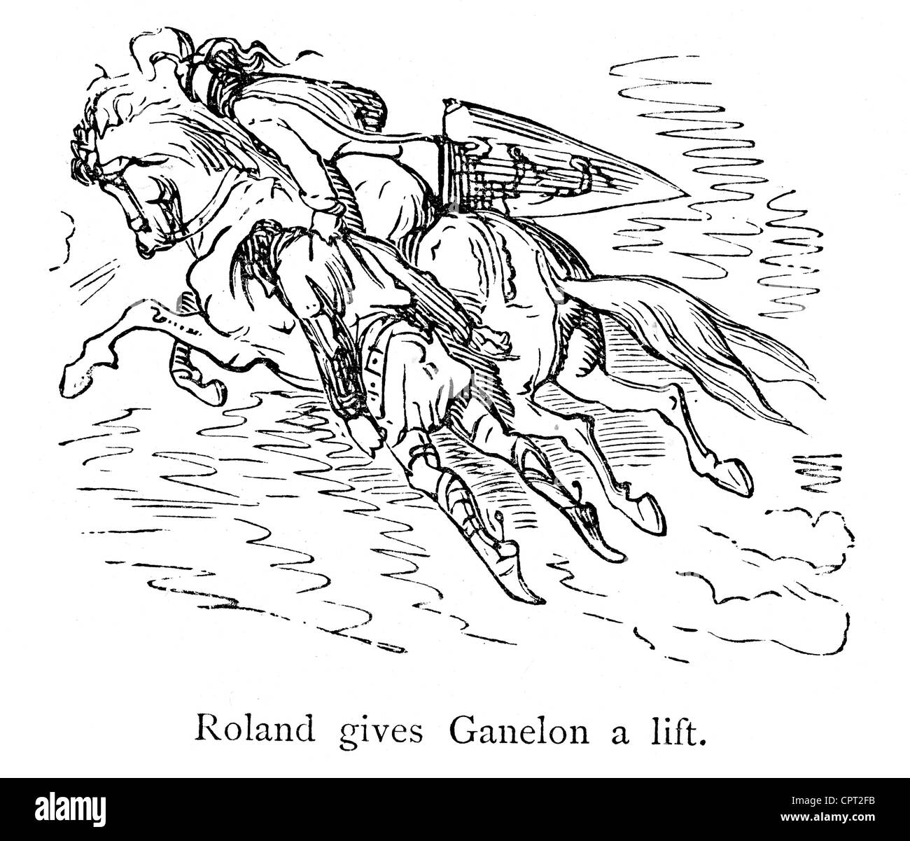 Roland Ganelon donne un ascenseur. Illustration de la légende de ...