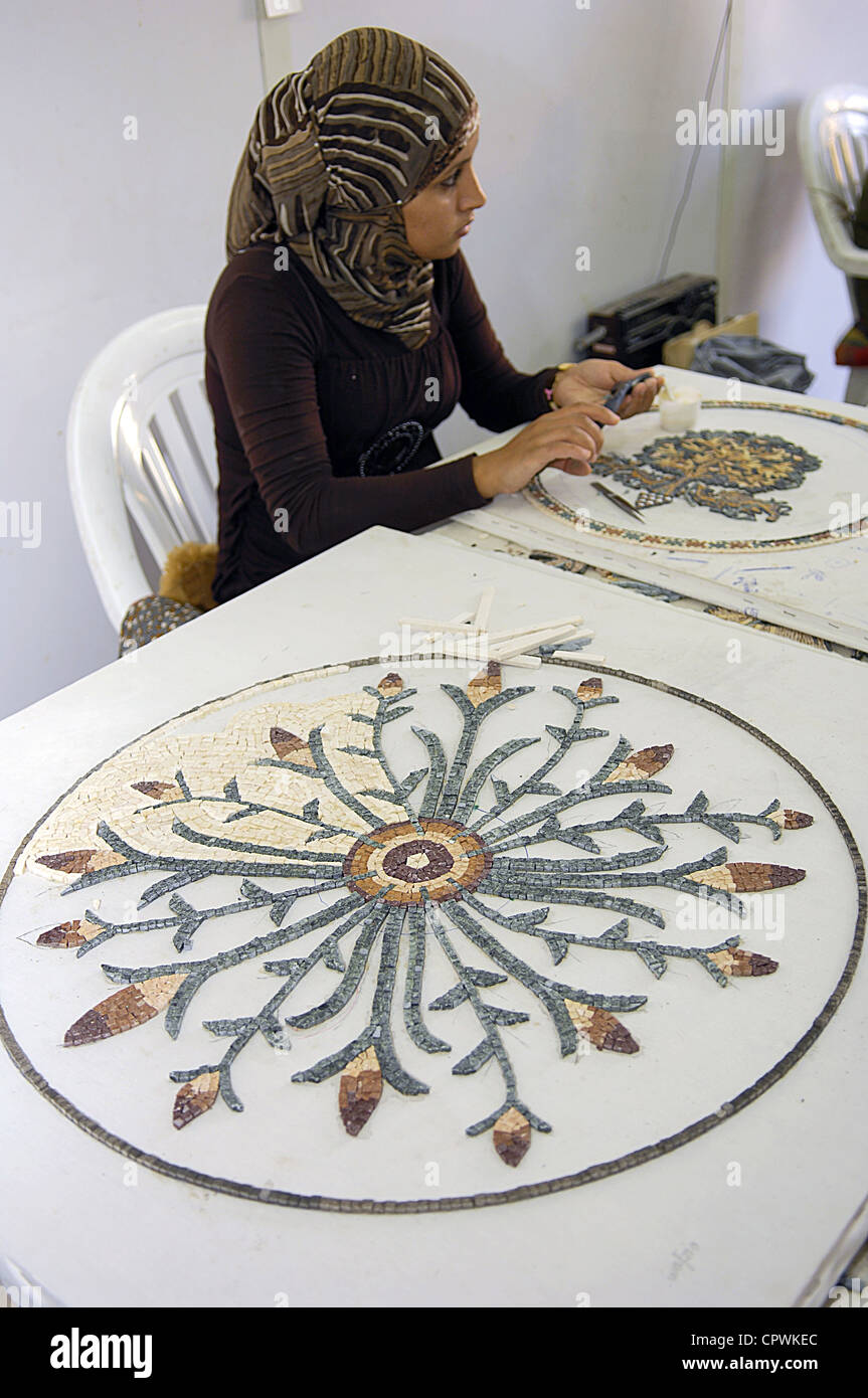 L'École de la mosaïque de Madaba Jordanie Asie Photo Stock - Alamy