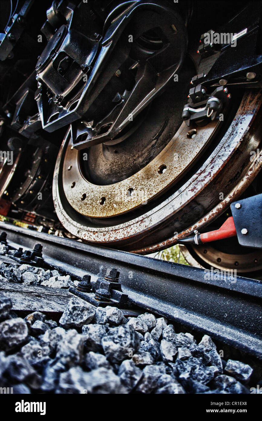Gros plan des roues du train Banque de photographies et d’images à ...