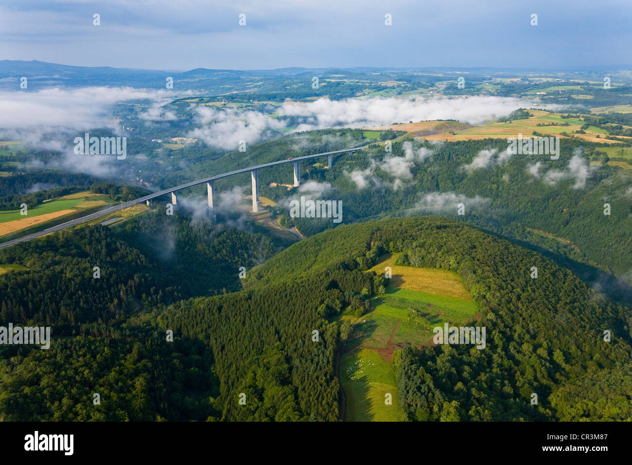 France, Puy de Dome, A89 Viaduc de la Sioule (vue aérienne Photo Stock ...