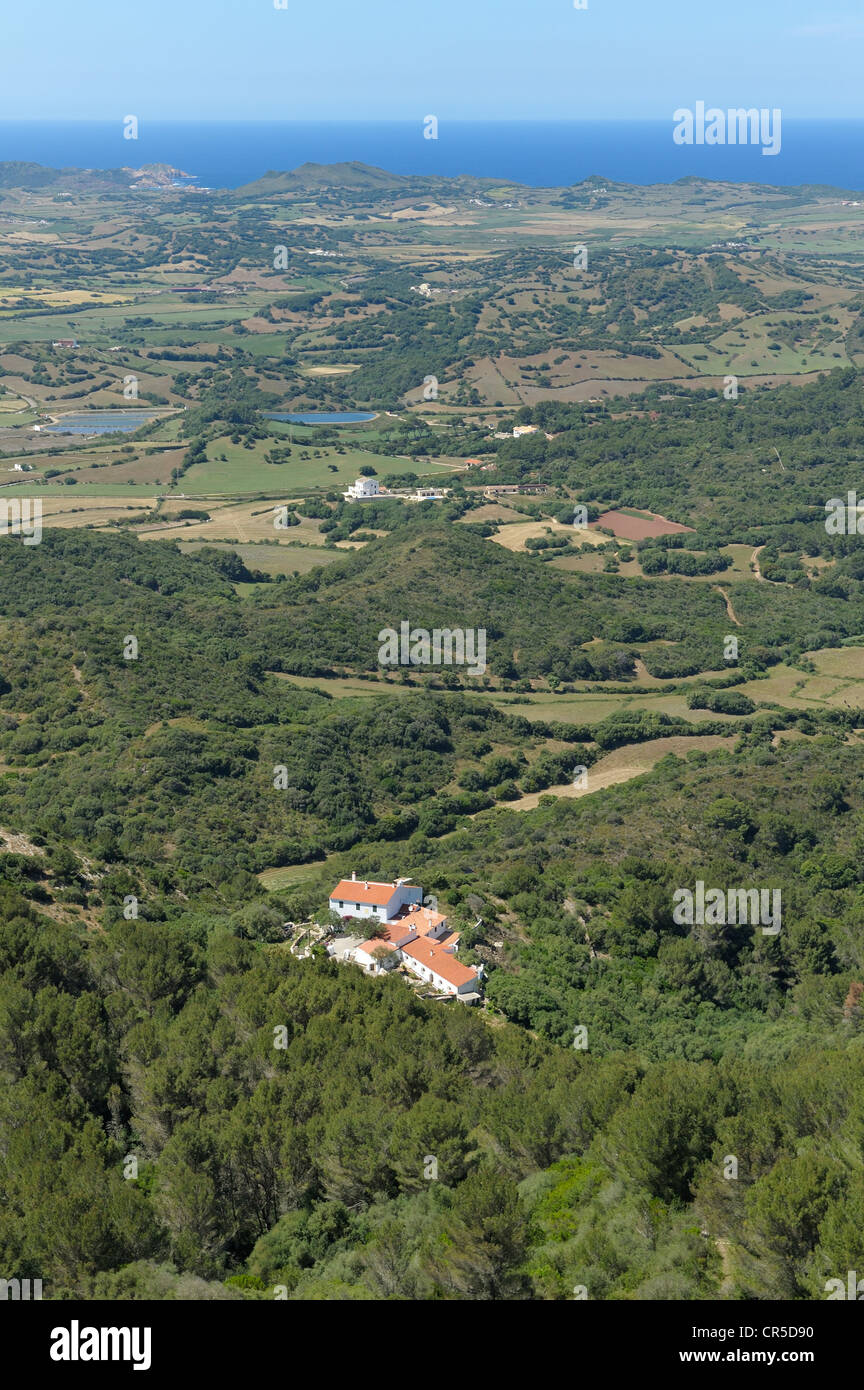 Vue panoramique sur le paysage de Minorque comme vu à partir du point ...