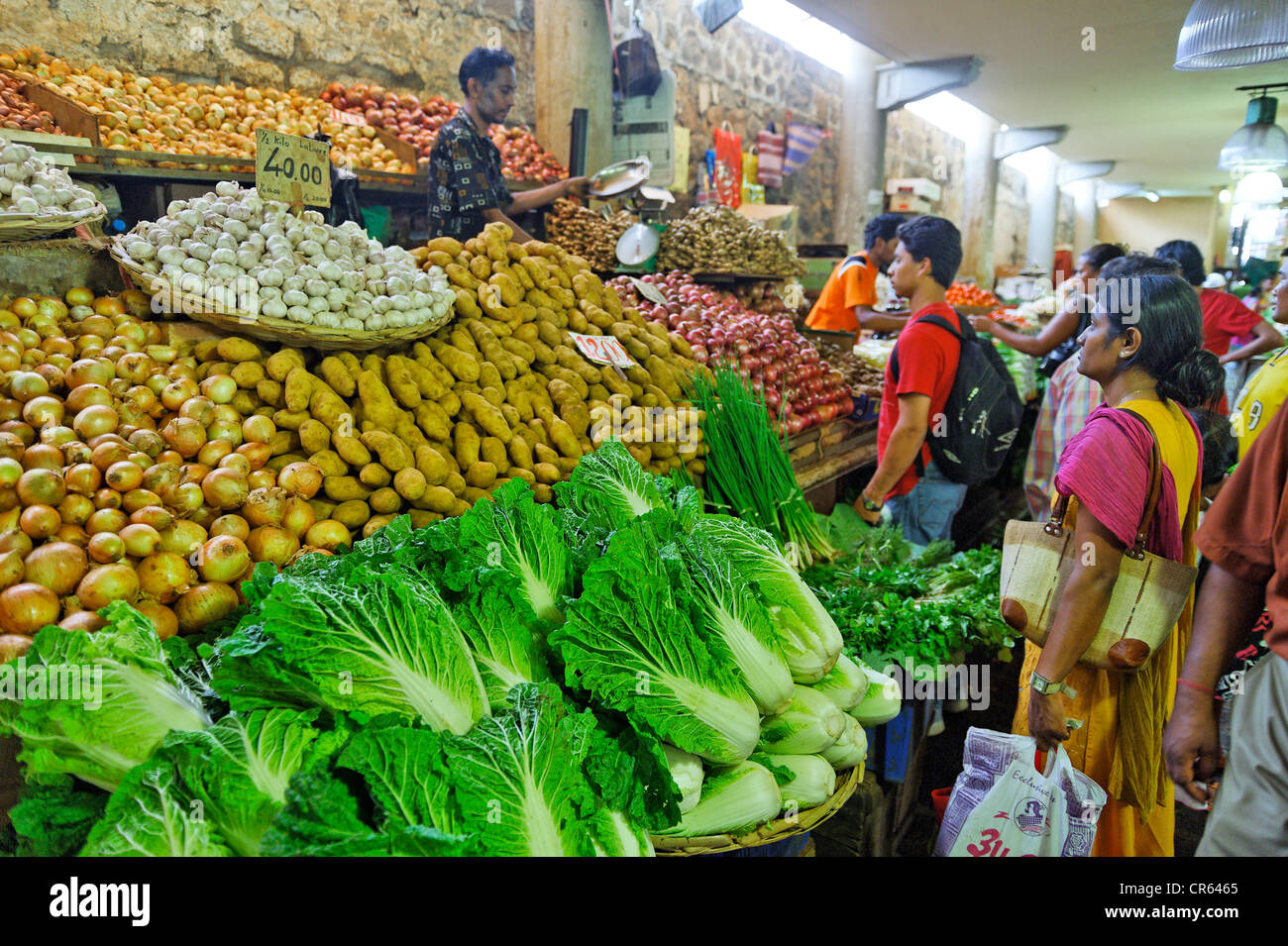 L'Ile Maurice, Côte Ouest, Port Louis, Port Louis, marché de fruits et ...