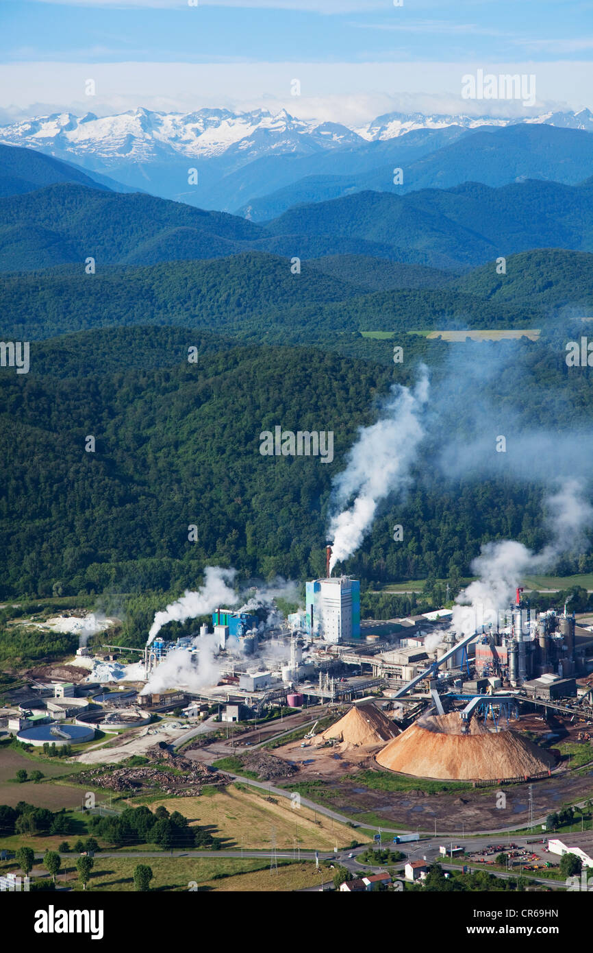 France, Haute Garonne, Saint Gaudens, usine de pâte à papier ou l ...