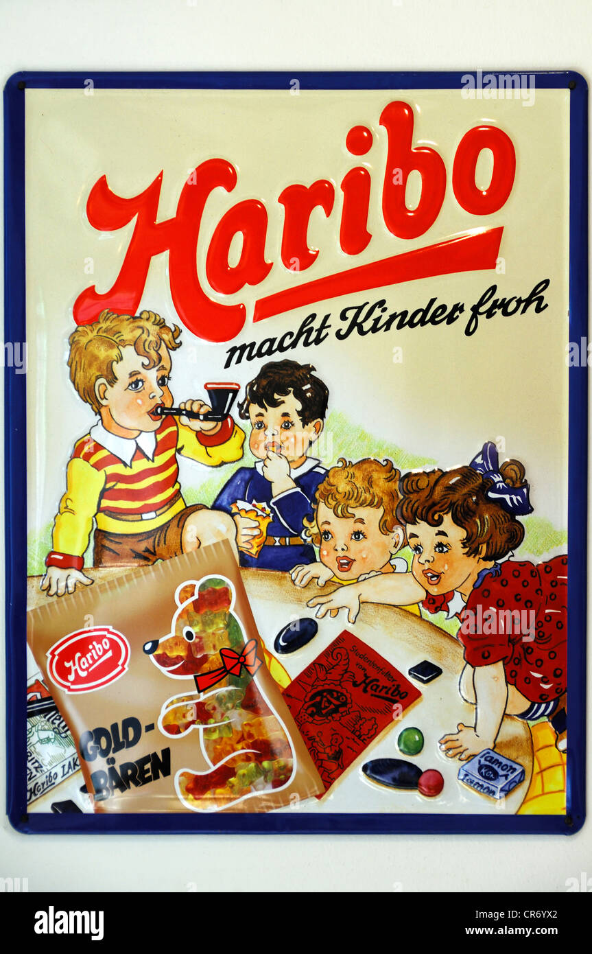 Haribo historique signe metal des années 50, écran bavaroises, Haute ...