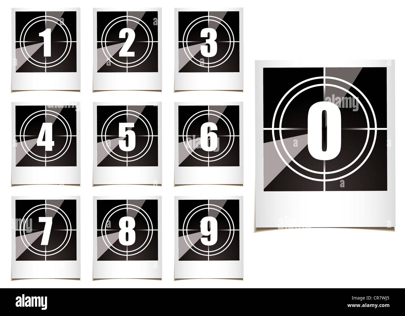 Collection de photographies instantanées de type de film avec les ...