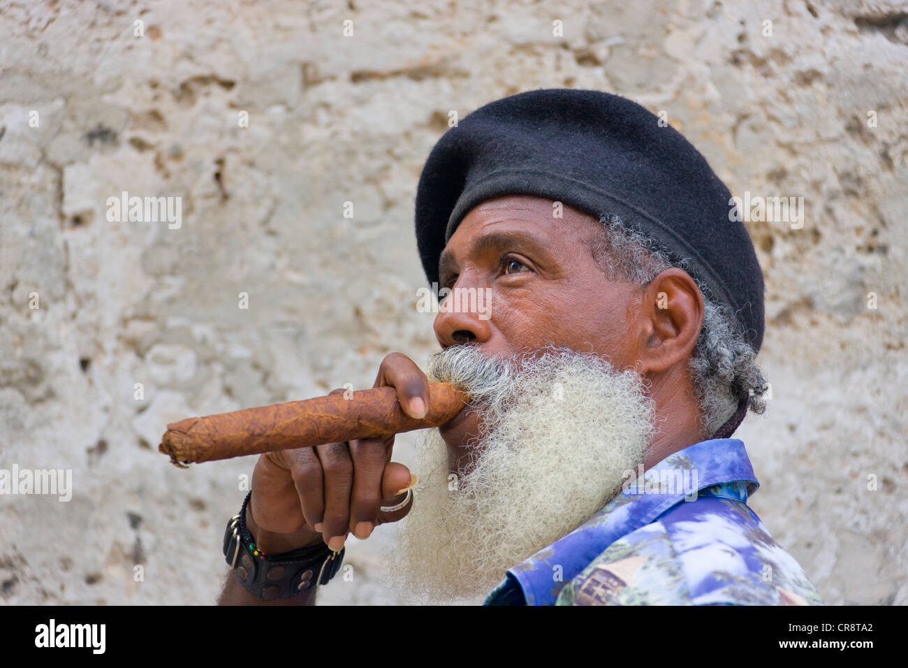 Homme fumant cigare Banque de photographies et d’images à haute ...
