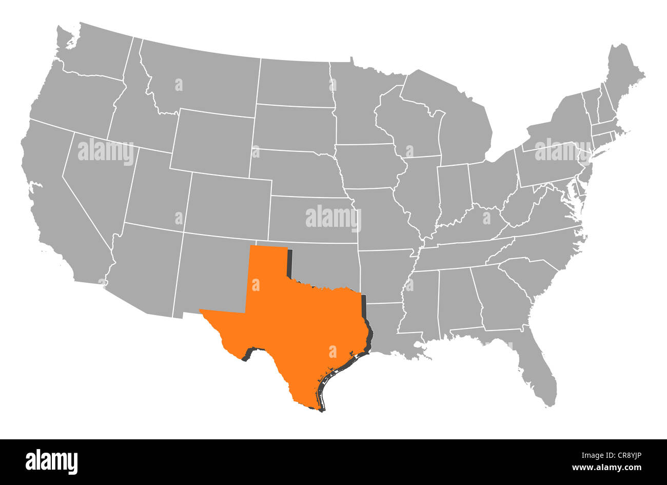 Carte politique du texas Banque de photographies et d’images à haute ...