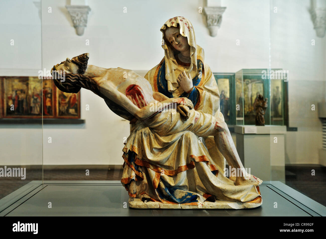 Pieta, Vierge Marie, berçant le corps mort de Jésus, appelé Vesperbild ...