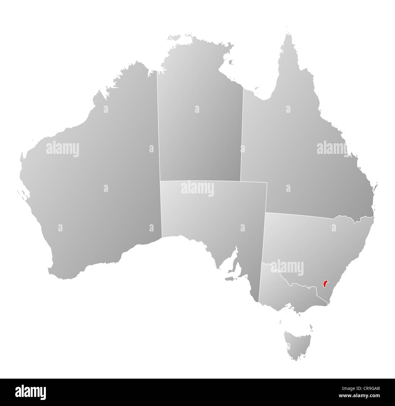 Mappa dello stato del territorio del capitale australiano Banque de ...