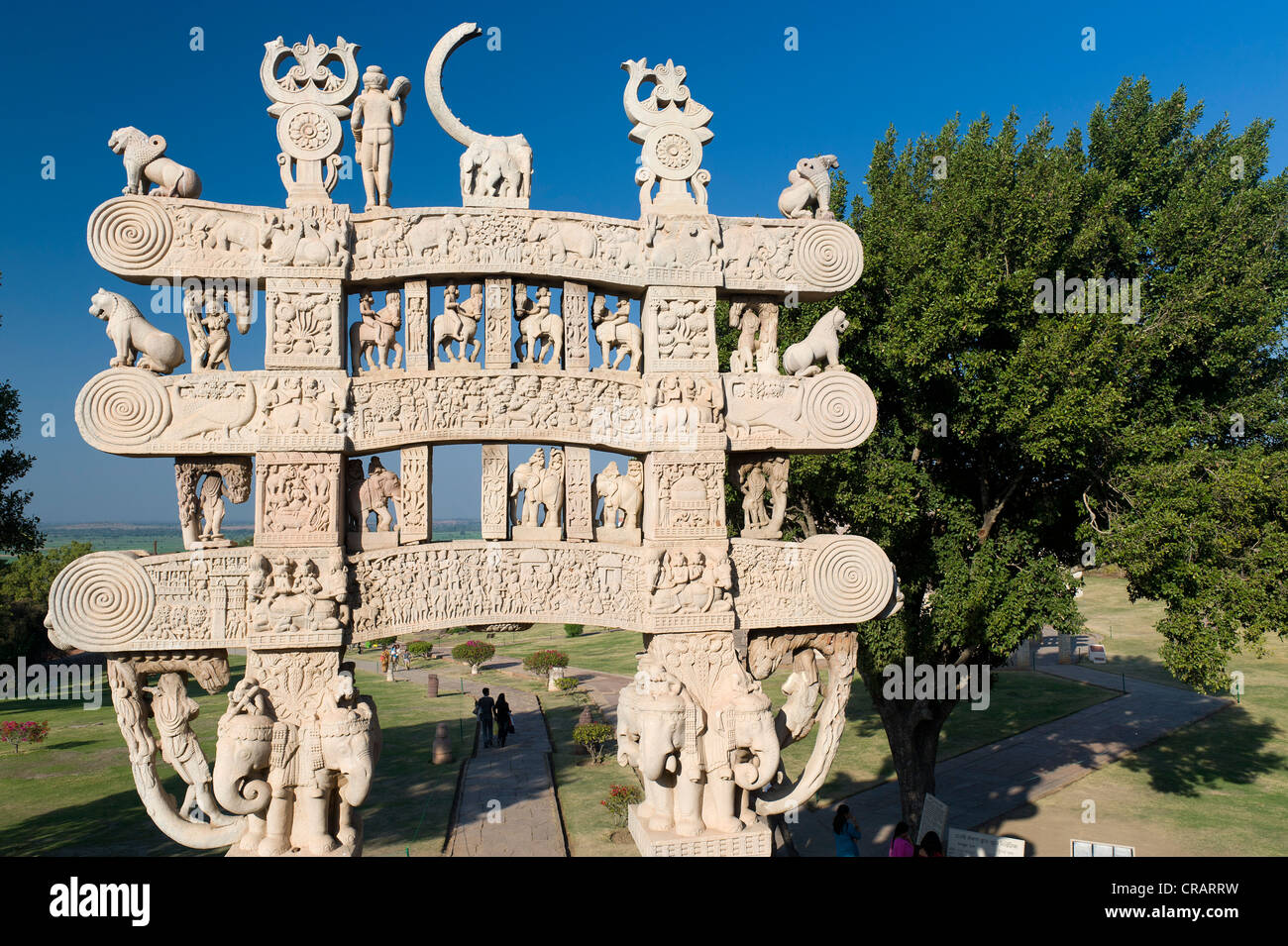 Les stupas de Sanchi, UNESCO World Heritage site, construit par le roi ...