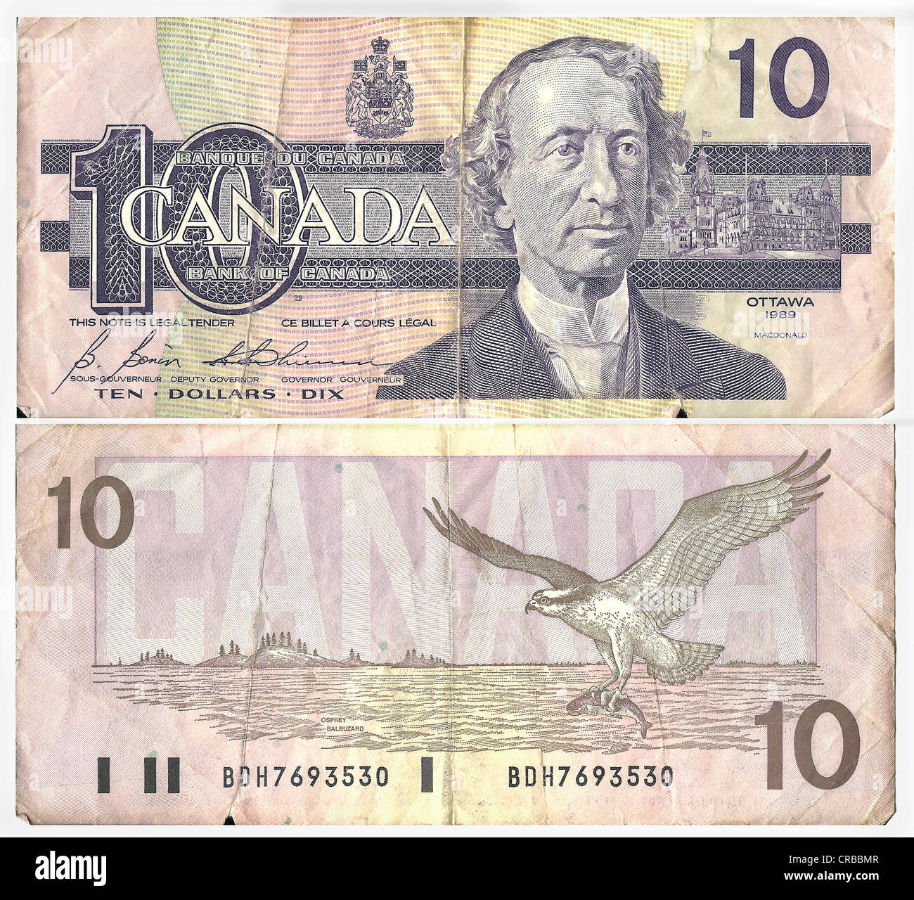 Canadian 10 dollar bill Banque de photographies et d’images à haute ...