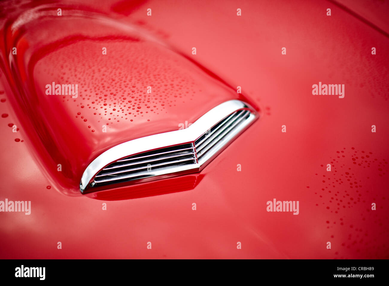Capot avec prise d'air, vintage car, USA Photo Stock - Alamy