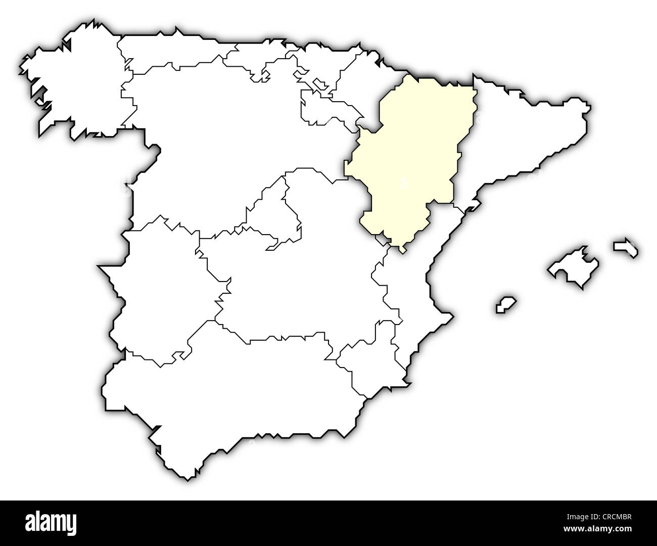 Aragon map Banque de photographies et d’images à haute résolution - Alamy