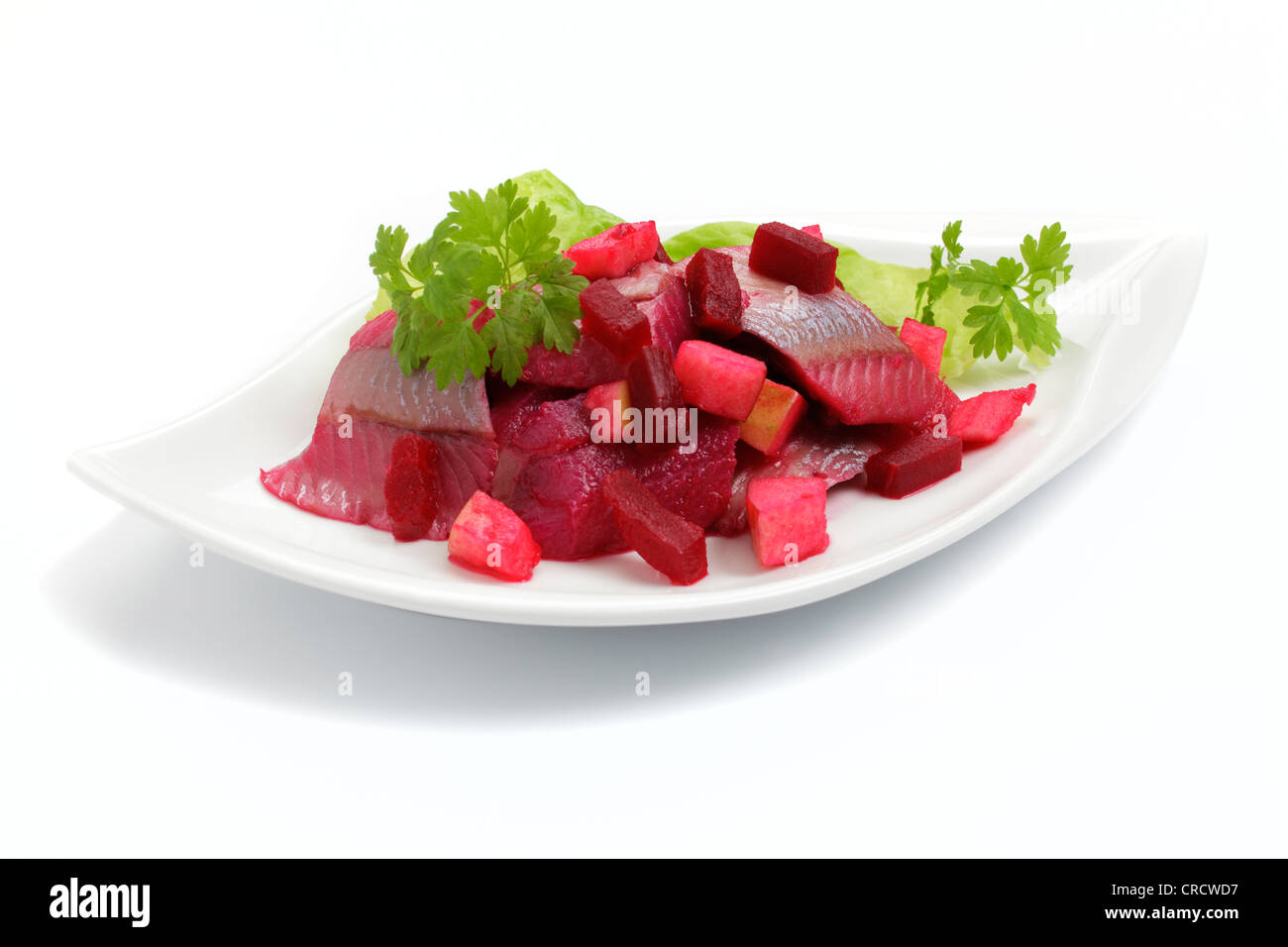 Salade de harengs aux pommes Banque d'images détourées - Alamy