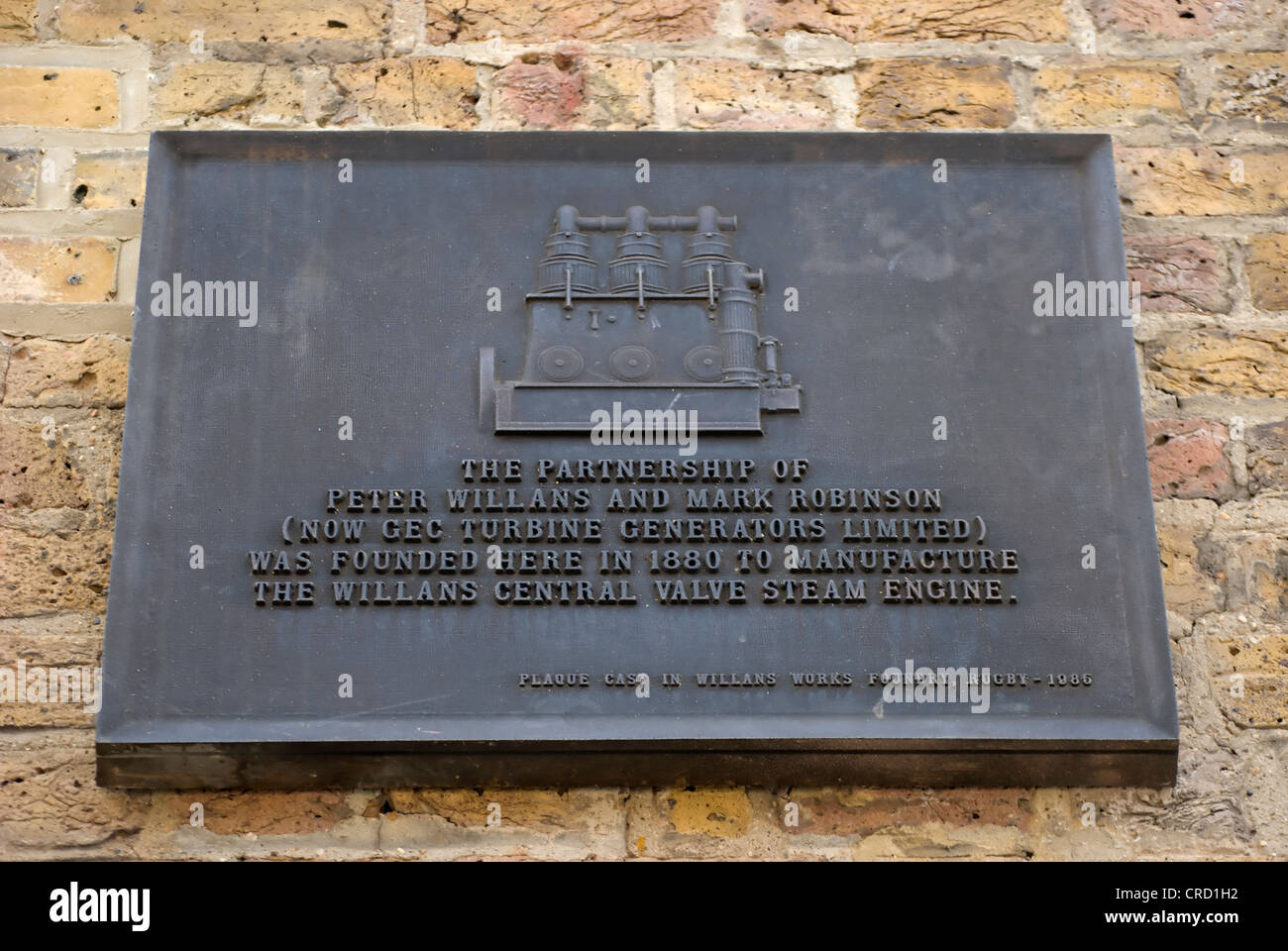 Plaque commémorative marquant le 19e siècle site où Peter willans et ...