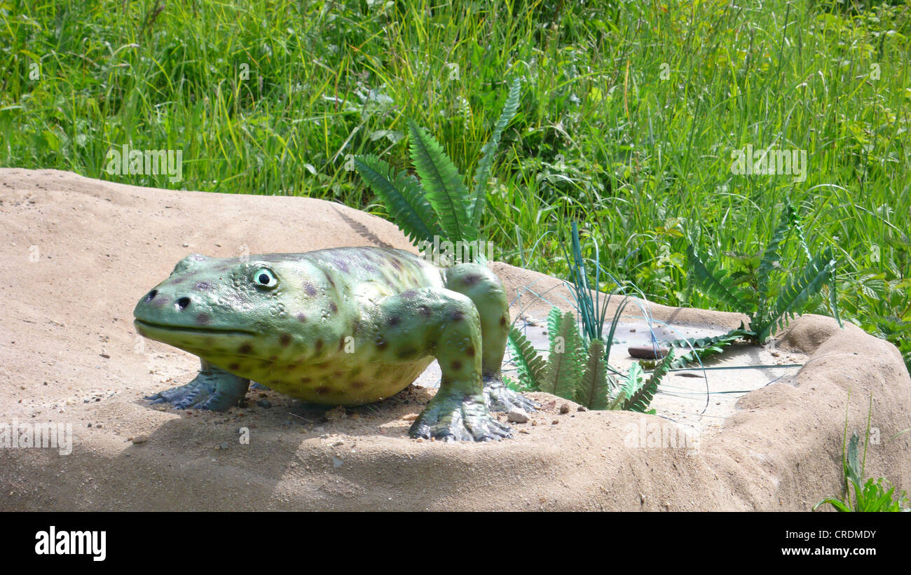 (Ichthyostega Ichthyostega), l'un des premiers tétrapodes terrestres Photo Stock - Alamy