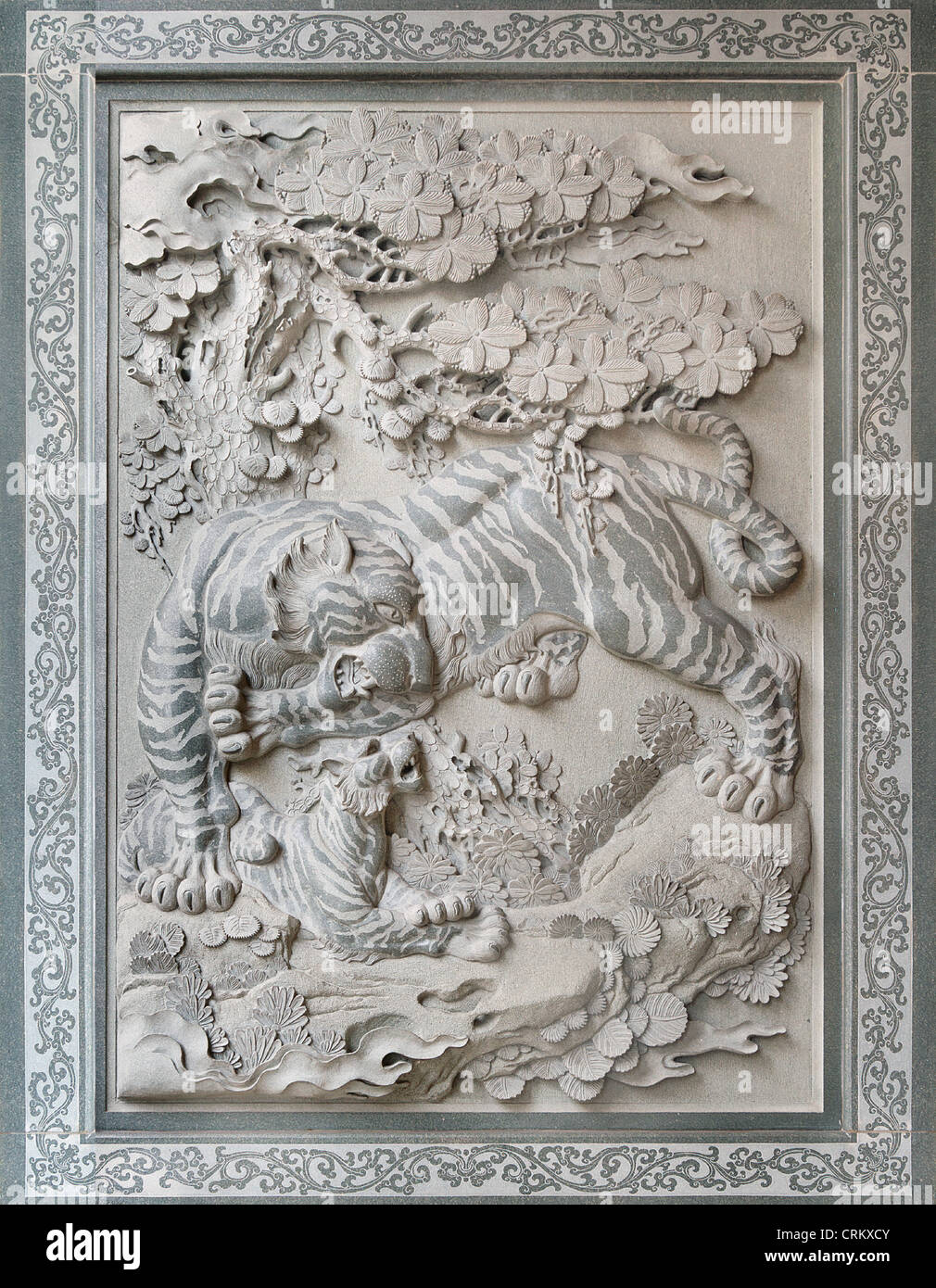 Tiger stone sculpture Banque de photographies et d’images à haute ...