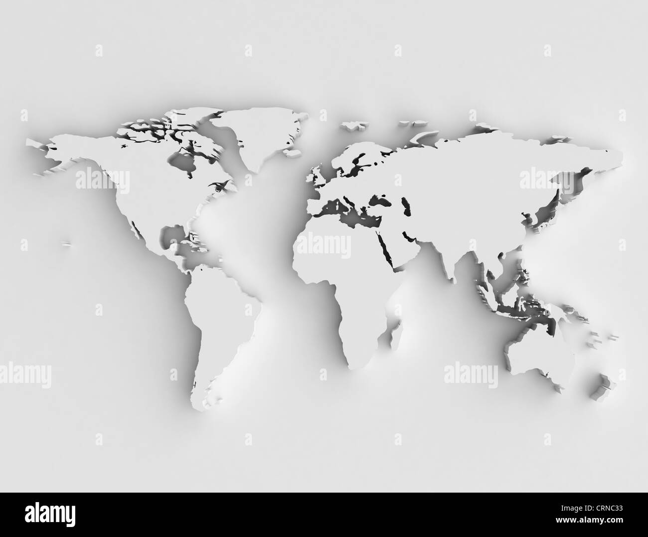 Carte du monde 3D haute résolution Photo Stock - Alamy