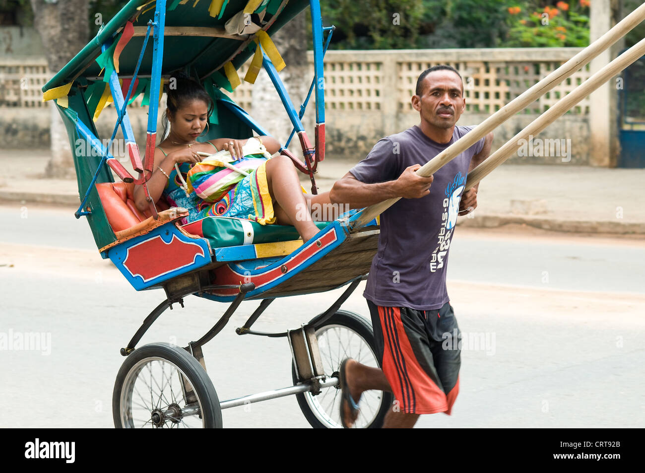 Pousse-pousse, Mahajanga, Madagascar Photo Stock - Alamy