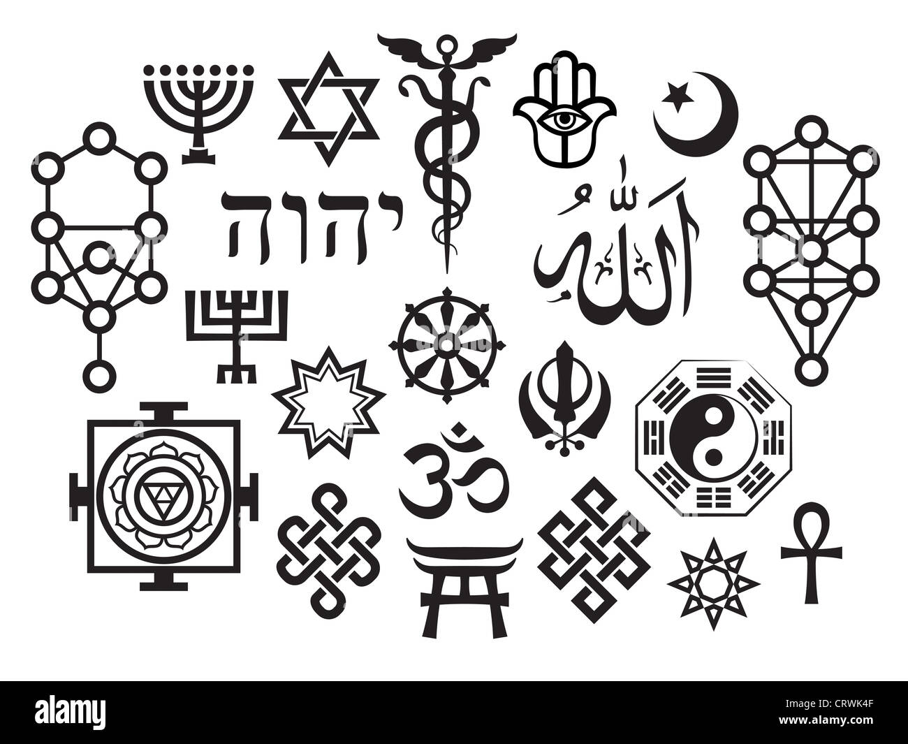 Ensemble de symboles religieux hebreu Banque de photographies et d ...
