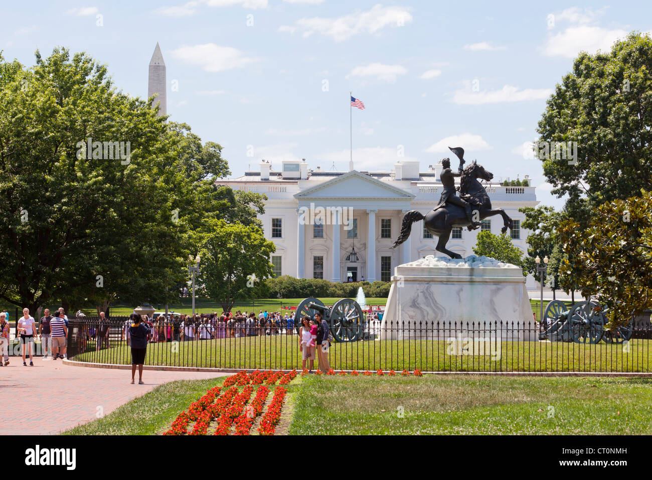 Le portique nord de la Maison Blanche de Lafayette Square - Washington ...