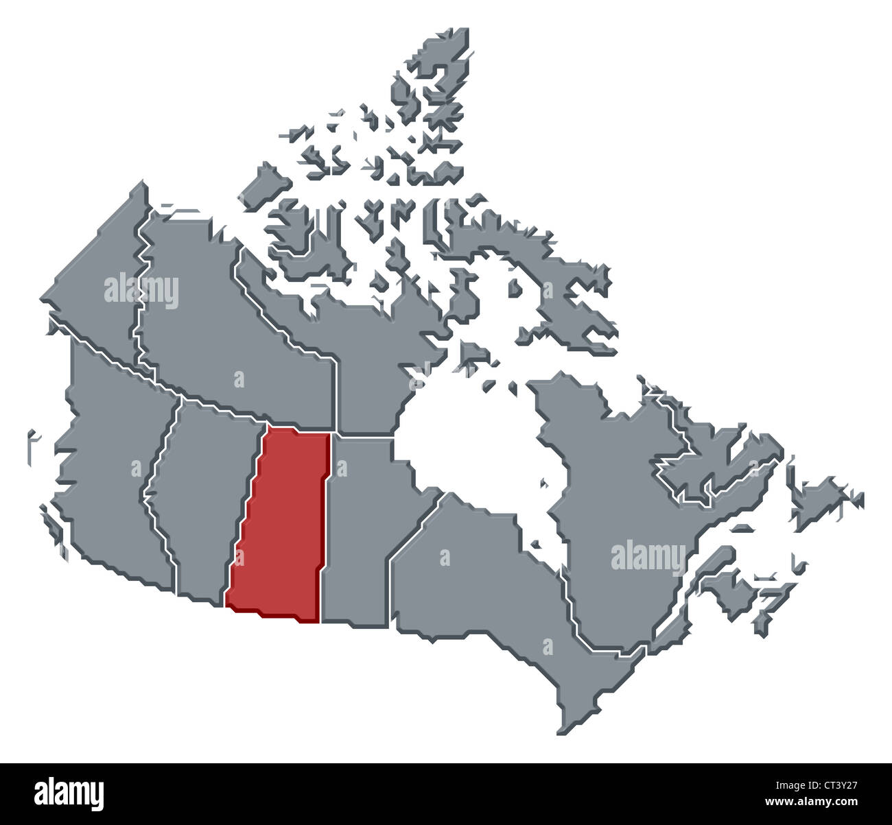 Political map of saskatchewan Banque de photographies et d’images à ...