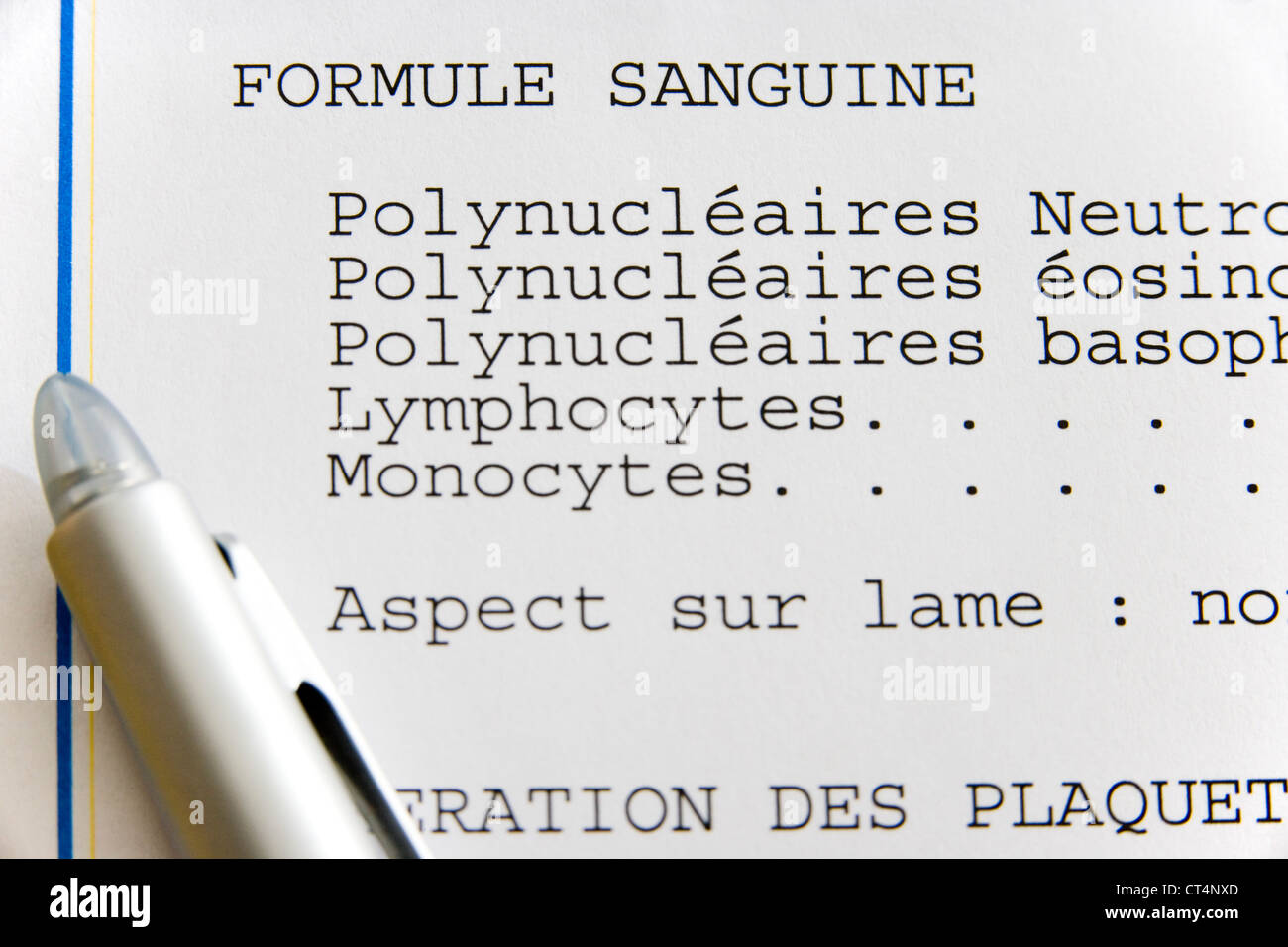 Test sanguin complet Banque de photographies et d’images à haute ...