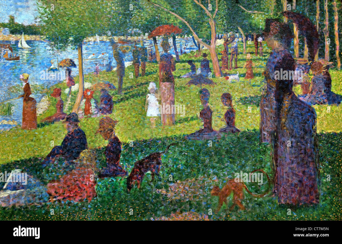 Dimanche après-midi sur l'île de Grand Jatte ( Étude )1886 Georges ... Dimanche après-midi sur l'île de Grand Jatte ( Étude )1886 Georges ...