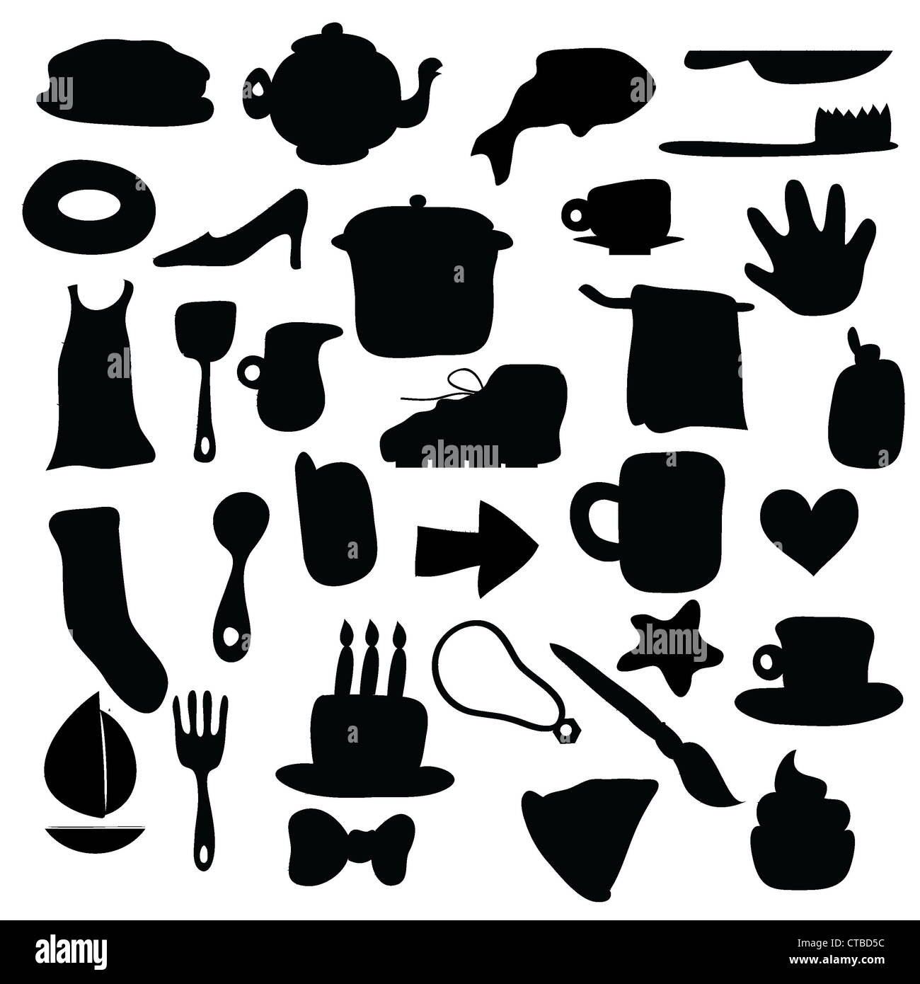 Silhouettes de l'objet Photo Stock - Alamy