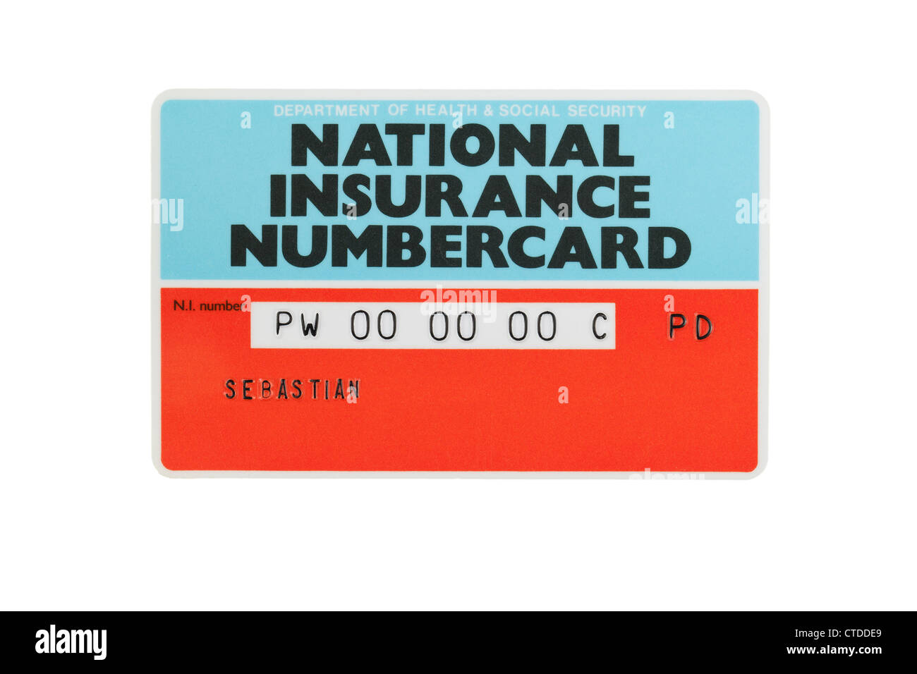 National insurance card Banque de photographies et d’images à haute ...